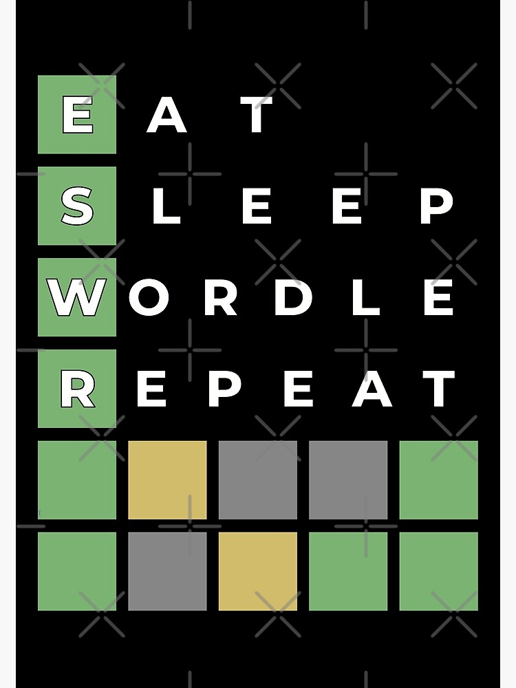 "EAT SLEEP WORDLE REPEAT, Wordle Obsessed, Wordle Expert, Wordle Craze ...