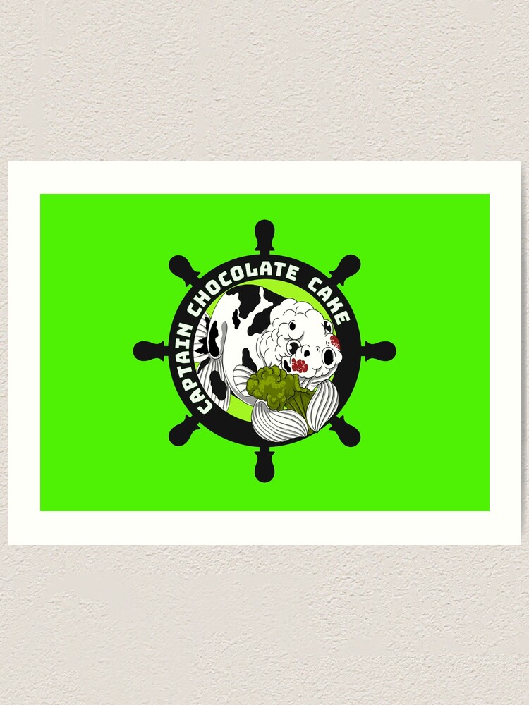 "Captain Chocolate Cake- NEW logo" Art Print for Sale by FinnedTomato ...