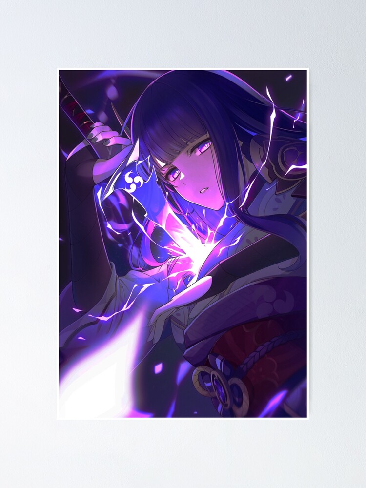 "Raiden Shogun" Poster for Sale by AnimeScenery | Redbubble