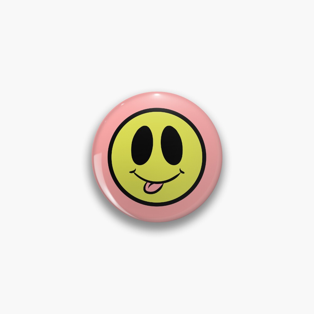 "Silly Smiley Face" Pin for Sale by cartuart | Redbubble