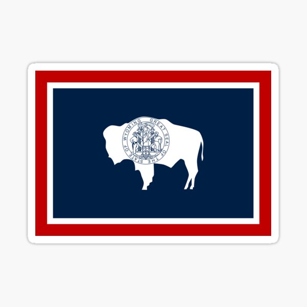 "Flag of Wyoming" Sticker for Sale by pdgraphics | Redbubble