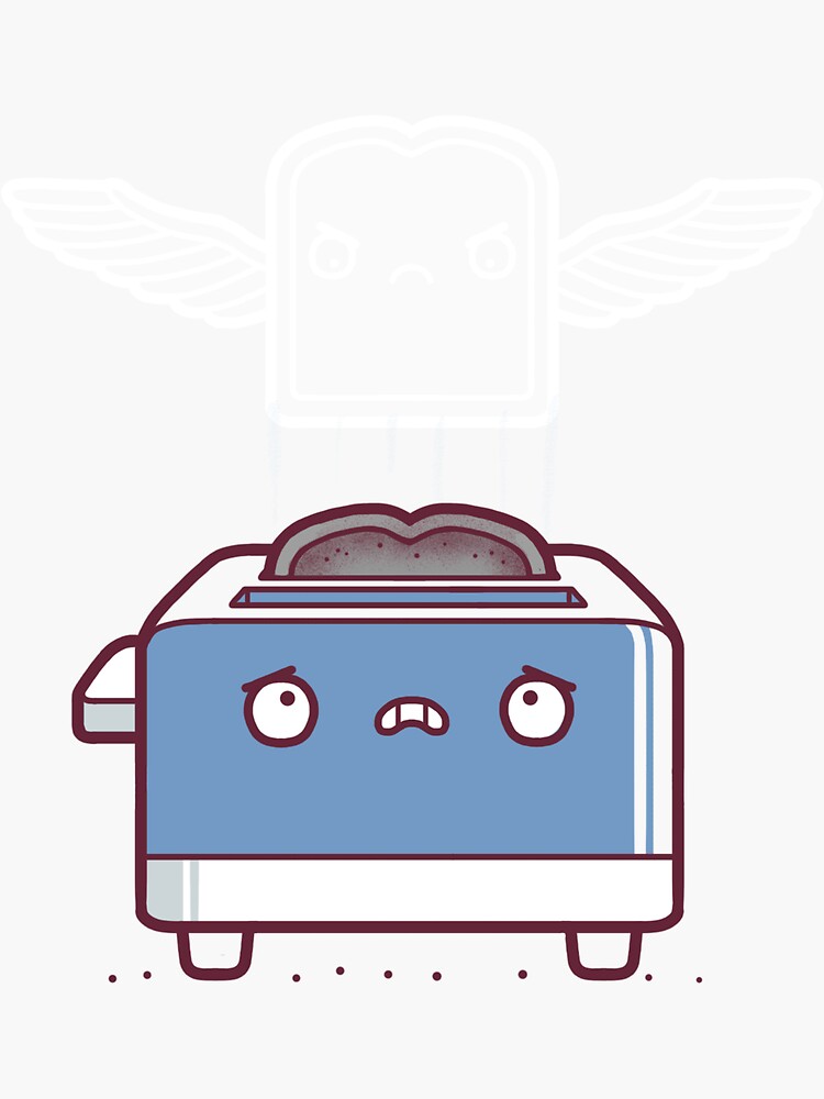 "Toast ghost" Sticker for Sale by Randyotter | Redbubble