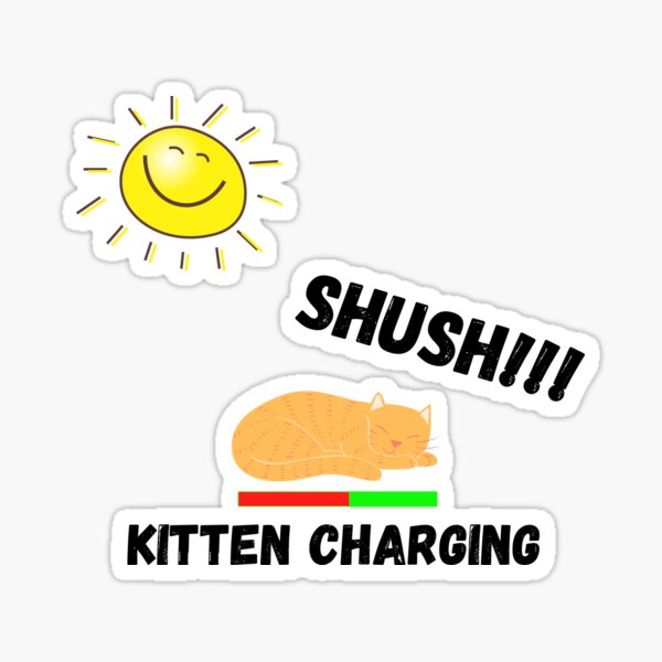 "Shhhhh!!! kitty is recharging in the sun." Sticker for Sale by Jimmy ...