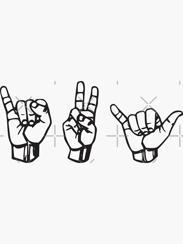 "Ivy Name Hand Sign Language ASL Gift Named Ivy" Sticker for Sale by ...