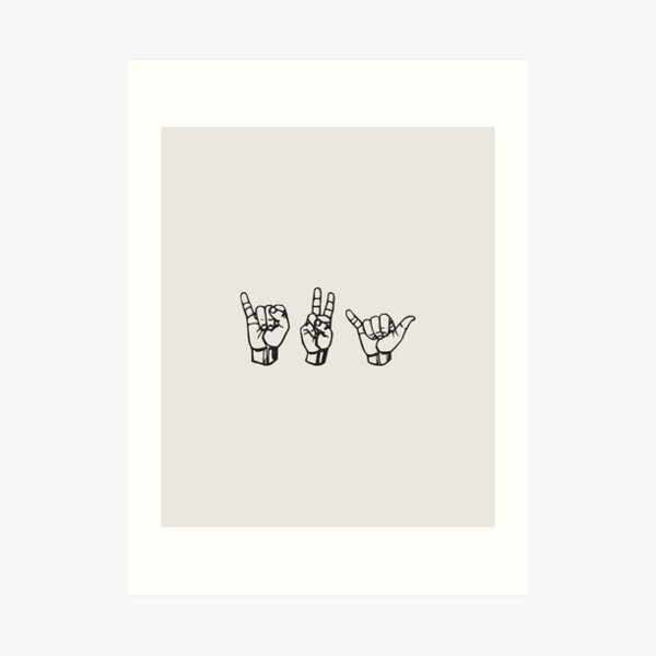 "Ivy Name Hand Sign Language ASL Gift Named Ivy" Art Print by ...