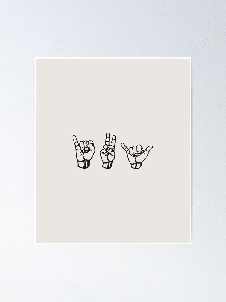 "Ivy Name Hand Sign Language ASL Gift Named Ivy" Poster by DeaflyVibe ...