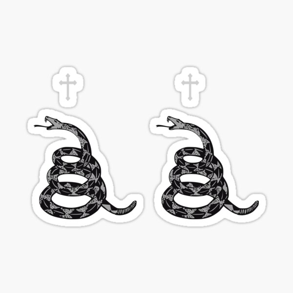 "Gadsden flag Don't tread on me Christian cross Libertarian gray and ...