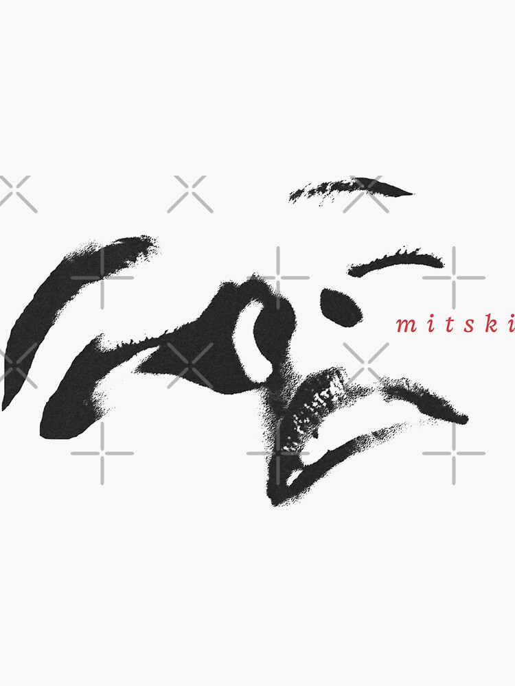 "Mitski Merch Mitski Face" Sticker by Rainko | Redbubble