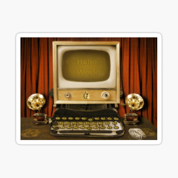 "Vintage Computer" Sticker for Sale by Trebolazul | Redbubble