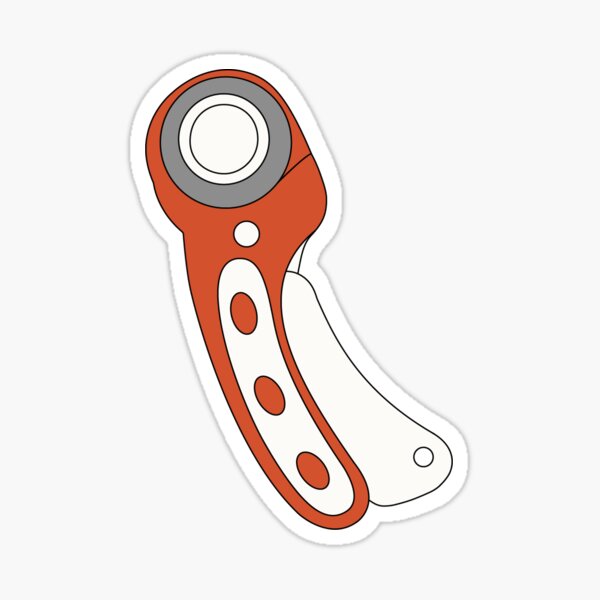 "Red Rotary cutter " Sticker by SunnyZips | Redbubble
