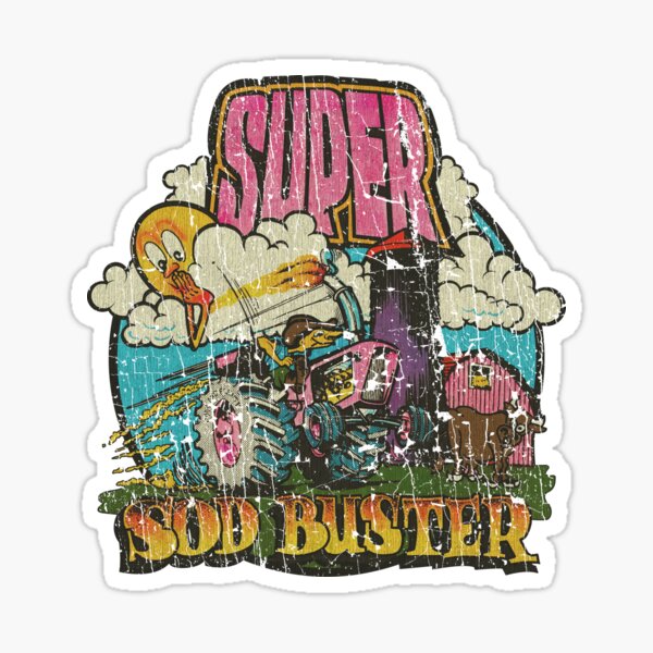 "Super Sod Buster Tractor 1974" Sticker by AstroZombie6669 | Redbubble