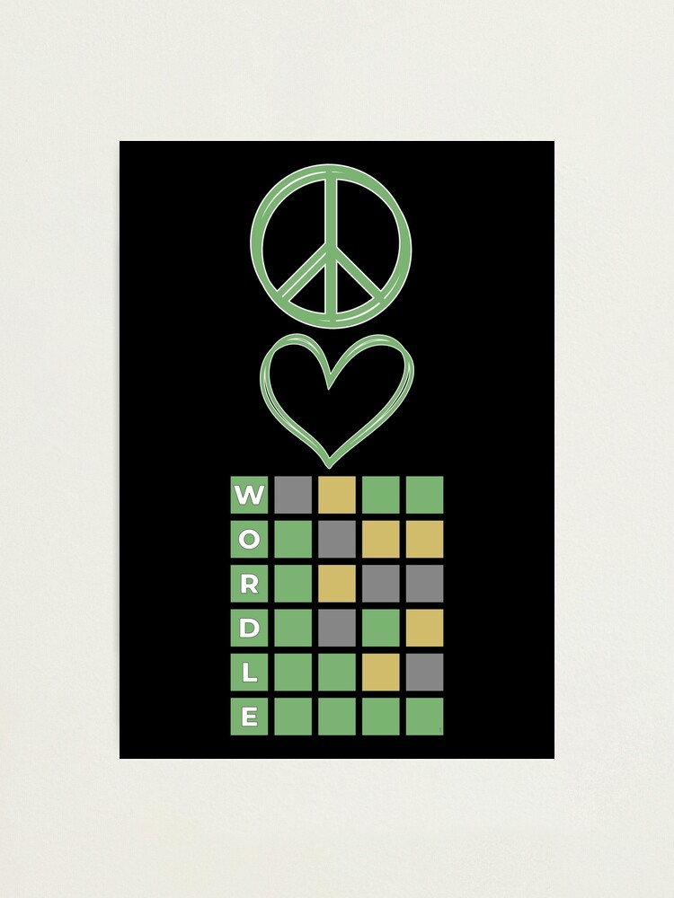 "PEACE LOVE WORDLE, Wordle Obsessed, Wordle Expert, Wordle Craze ...