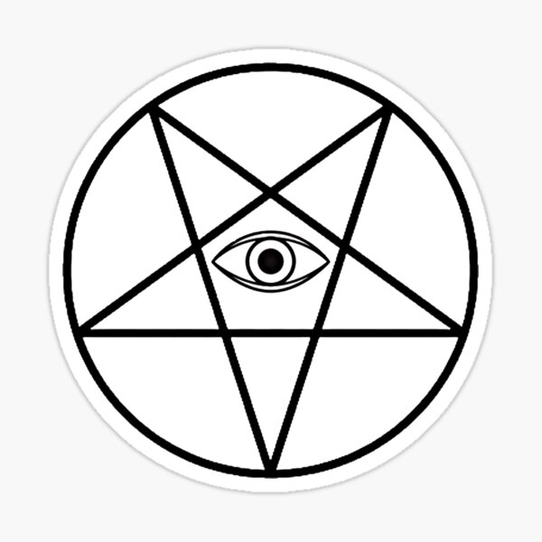 "Pentagram with an all-seeing eye" Sticker for Sale by Condits | Redbubble