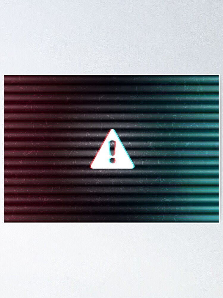"Computer Hacking Warning Error Symbol" Poster for Sale by Malwears ...