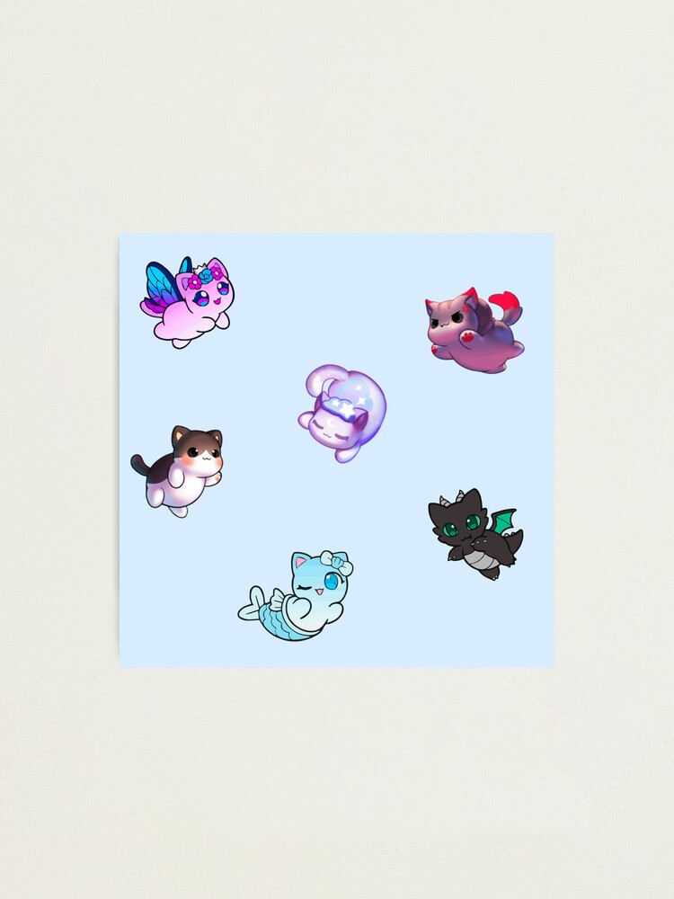 "Meemeows Aphmau cat plush Sticker Pack, Cute Cat Unicorn aphmau ...