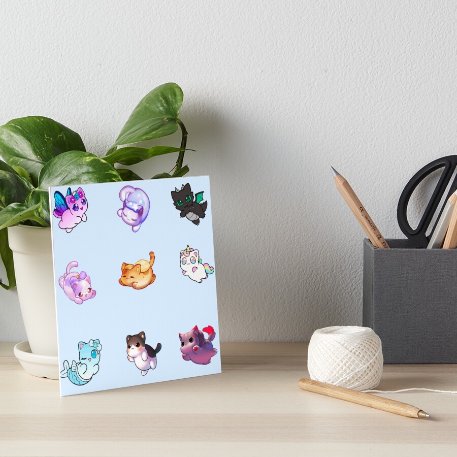 "Meemeows Aphmau Katze Plüsch Mega Sticker Pack, süße Katze Einhorn ...