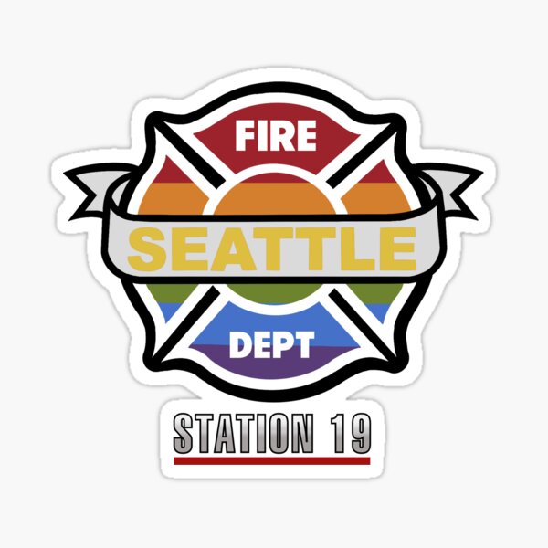 "Station 19 Pride Badge" Sticker for Sale by HazeBeanDesigns | Redbubble