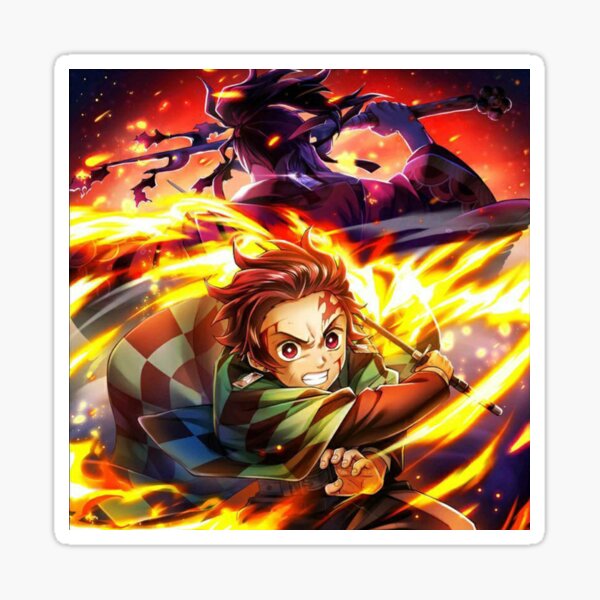 "tanjiro hinokami kagura" Sticker by raghavalmalik | Redbubble
