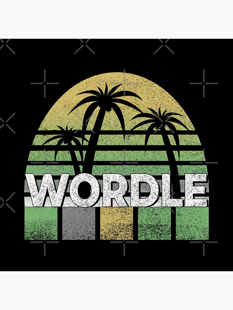 "RETRO VINTAGE SUNSET WORDLE, I'd Rather Be Wordle, Wordle Obsessed ...