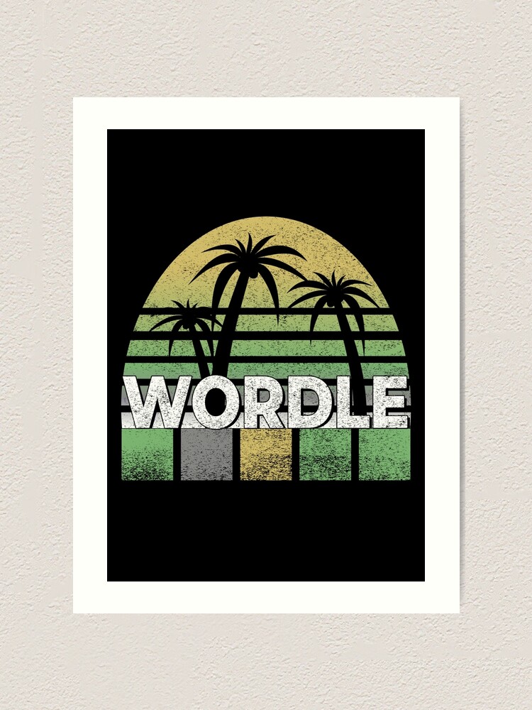 "RETRO VINTAGE SUNSET WORDLE, I'd Rather Be Wordle, Wordle Obsessed ...