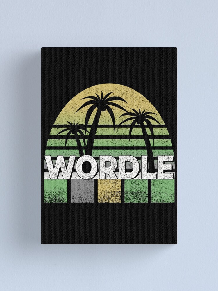 Lienzo «RETRO VINTAGE SUNSET WORDLE, Prefiero ser Wordle, Wordle ...