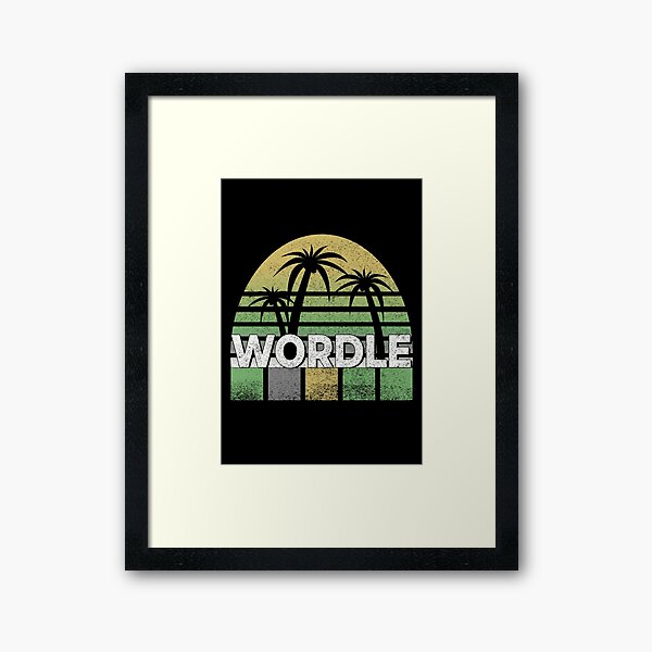 Lámina enmarcada «RETRO VINTAGE SUNSET WORDLE, Prefiero ser Wordle ...