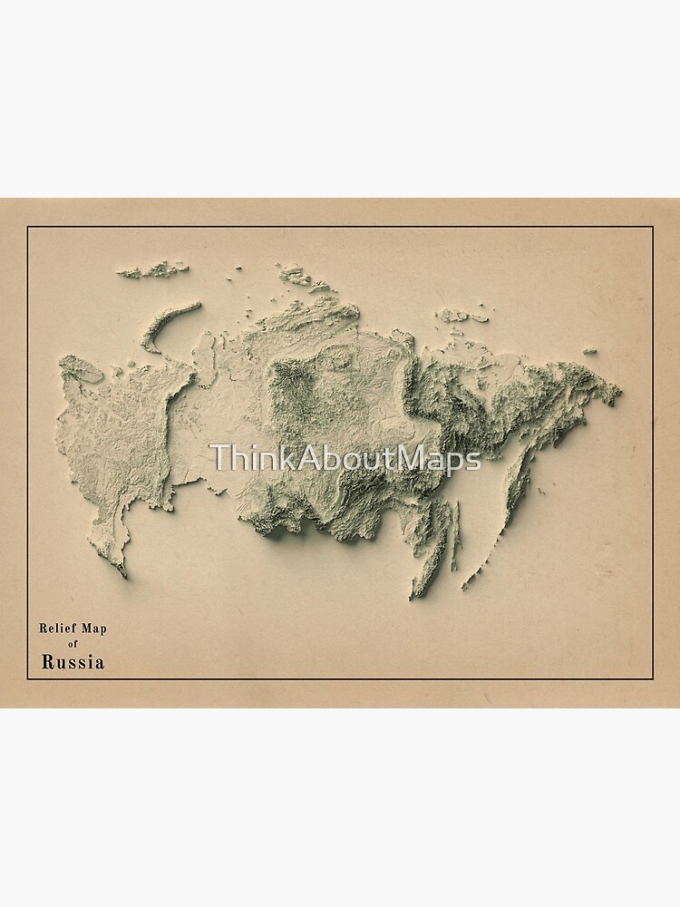 "Russia Relief Map 3D digitally-rendered" Photographic Print by ...