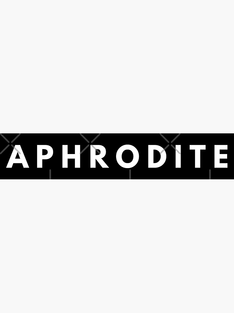 "Aphrodite Greek Mythology Olympian Goddess White Typography" Sticker ...