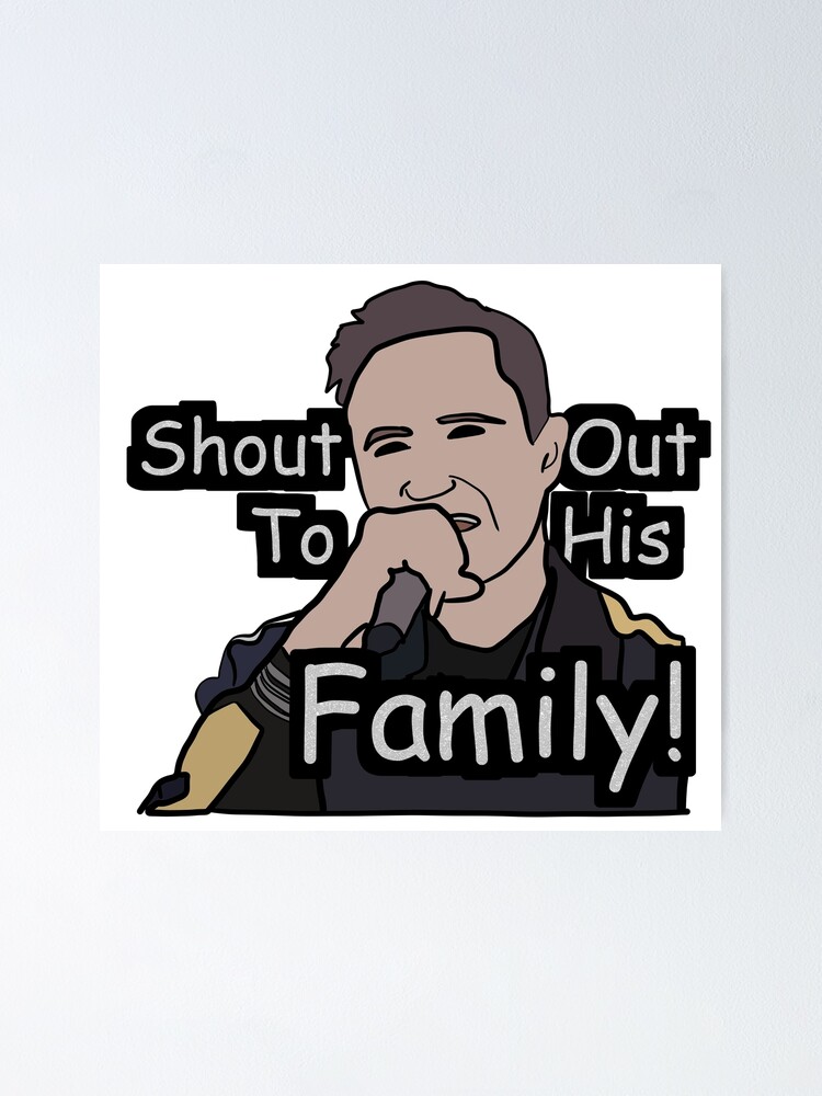 "Shout Out To His Family | David Guetta Meme" Poster by Juliagreen1 ...