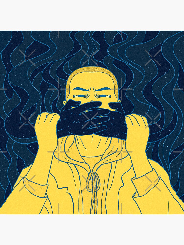 "silenced man" Sticker for Sale by ReachNoble | Redbubble