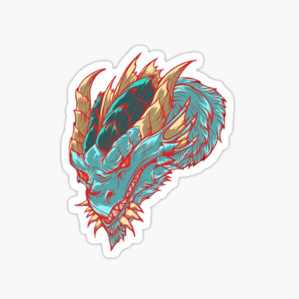 "Dragon Head" Sticker by Dekwreckers | Redbubble