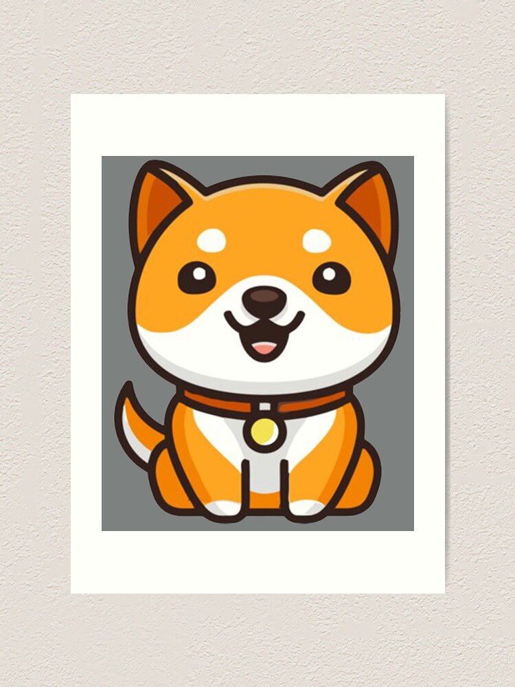 "Baby doge coin logo" Art Print for Sale by AvaMarsh | Redbubble