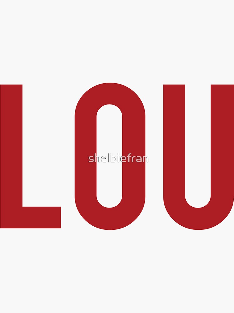 "Red LOU" Sticker for Sale by shelbiefran | Redbubble