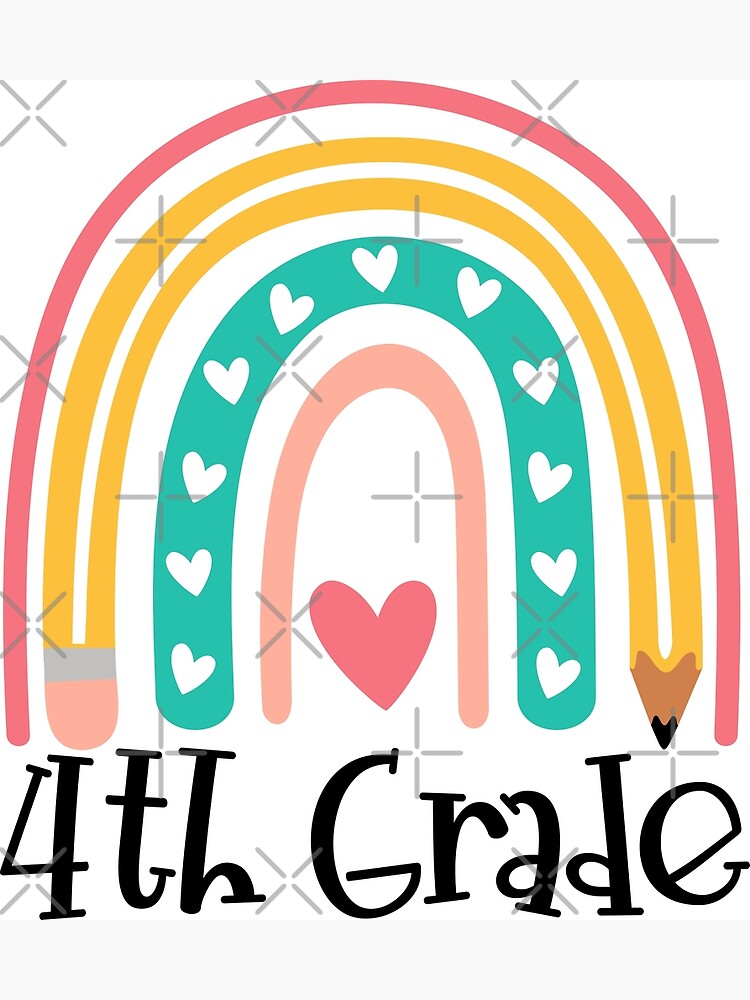 Póster «Cuarto Artículo Escolar de 4to Grado Con Estética Boho Rainbow ...