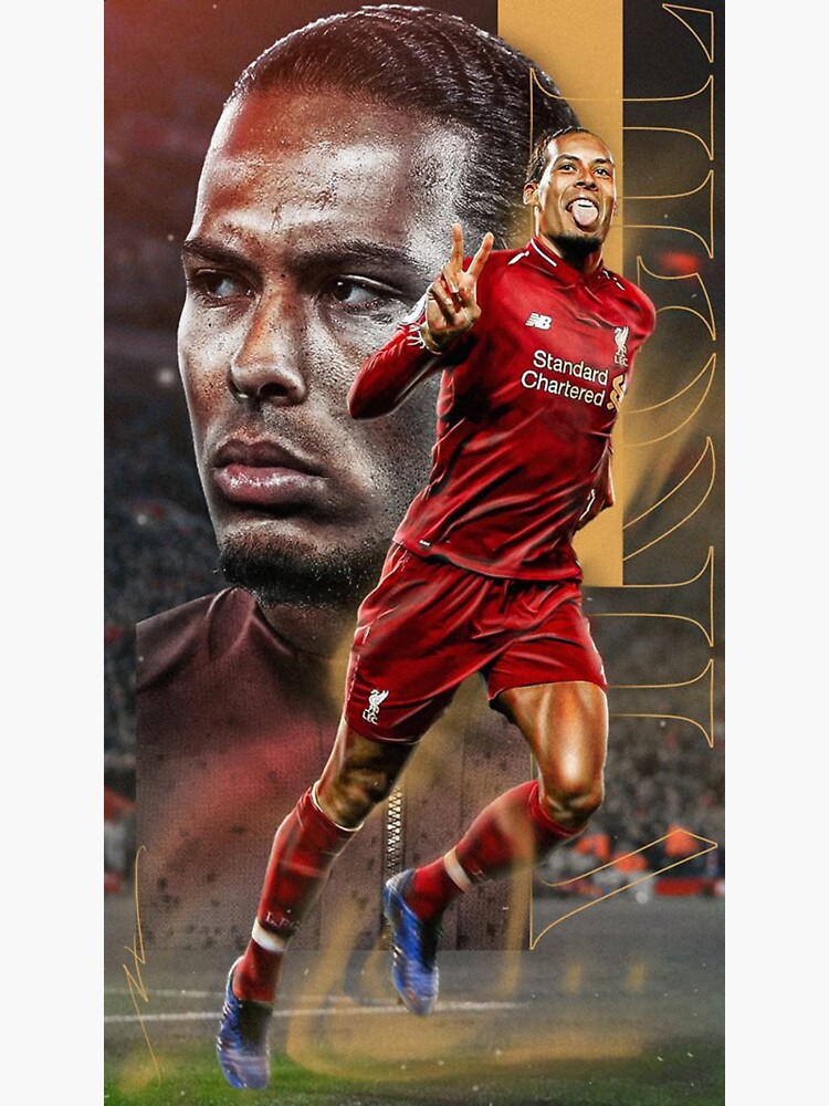 "Illustration Virgil van Dijk" Sticker by AzelZordi | Redbubble