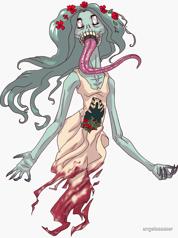 "Wraith Ghost Woman MONSTER GIRLS Series I" Sticker by angelasasser ...