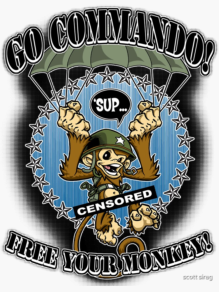 "Go Commando!" Sticker by noctrnlcry | Redbubble