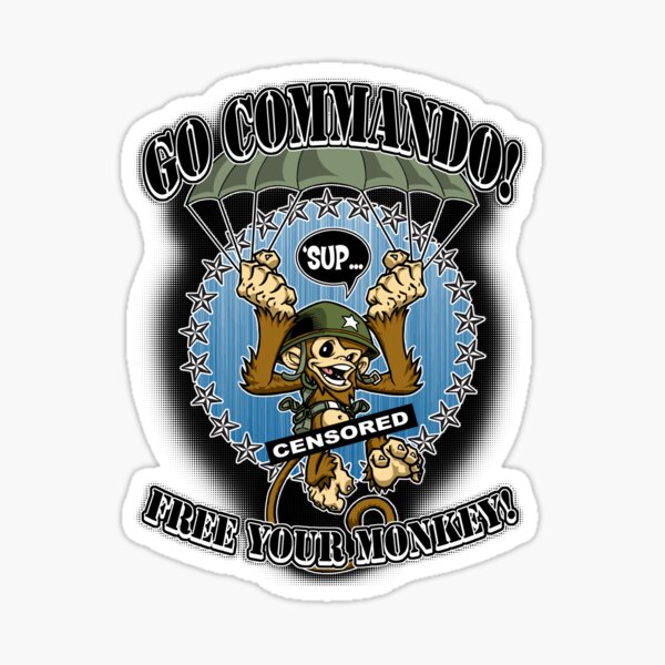"Go Commando!" Sticker by noctrnlcry | Redbubble