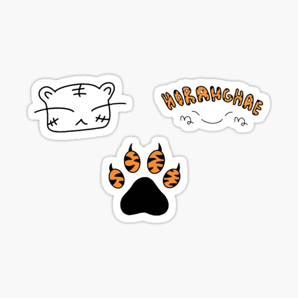 Stickers, Labels & Tags Paper & Party Supplies Stickers Hoshi Tiger ...