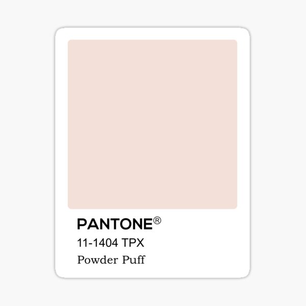 "PANTONE Powder Puff" Sticker for Sale by dgpatel | Redbubble