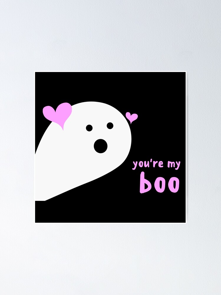 "Cute pink boo" Poster for Sale by Fatiqad | Redbubble
