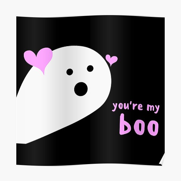 "Cute pink boo" Poster for Sale by Fatiqad | Redbubble