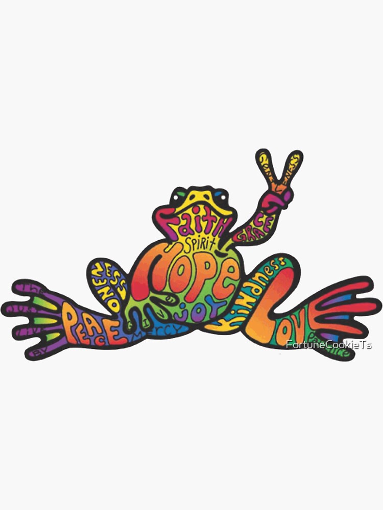 "Peace Frog" Sticker for Sale by FortuneCookieTs | Redbubble