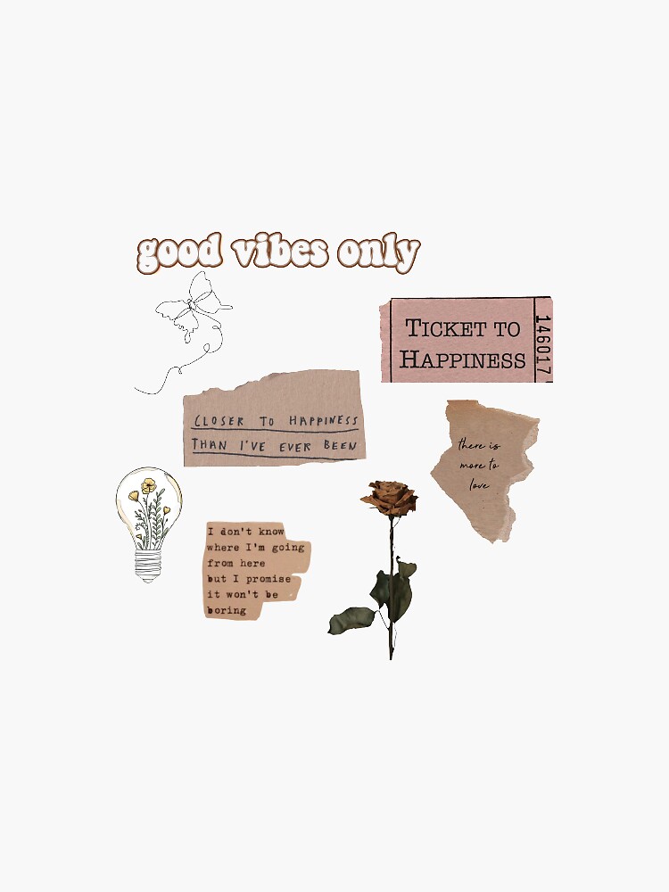 "Good vibes only sticker pack " Sticker for Sale by srihitha11 | Redbubble