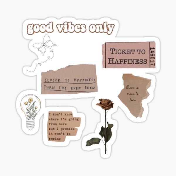 "Good vibes only sticker pack " Sticker for Sale by srihitha11 | Redbubble
