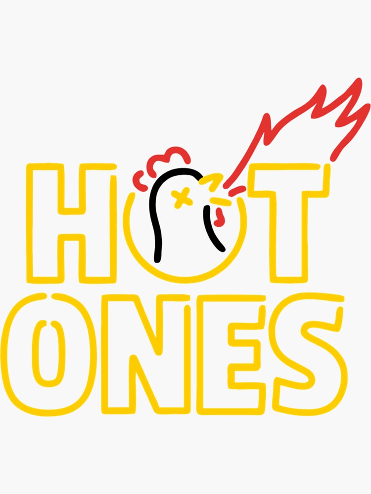 "Hot Ones Essential T-Shirt" Sticker by LucaOpit | Redbubble