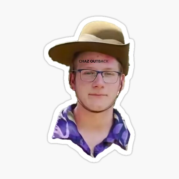 "Chaz Outback" Sticker by Well-Suited | Redbubble