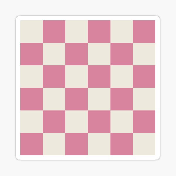 "Roses & Cream Checkerboard" Sticker for Sale by sajabilasan | Redbubble