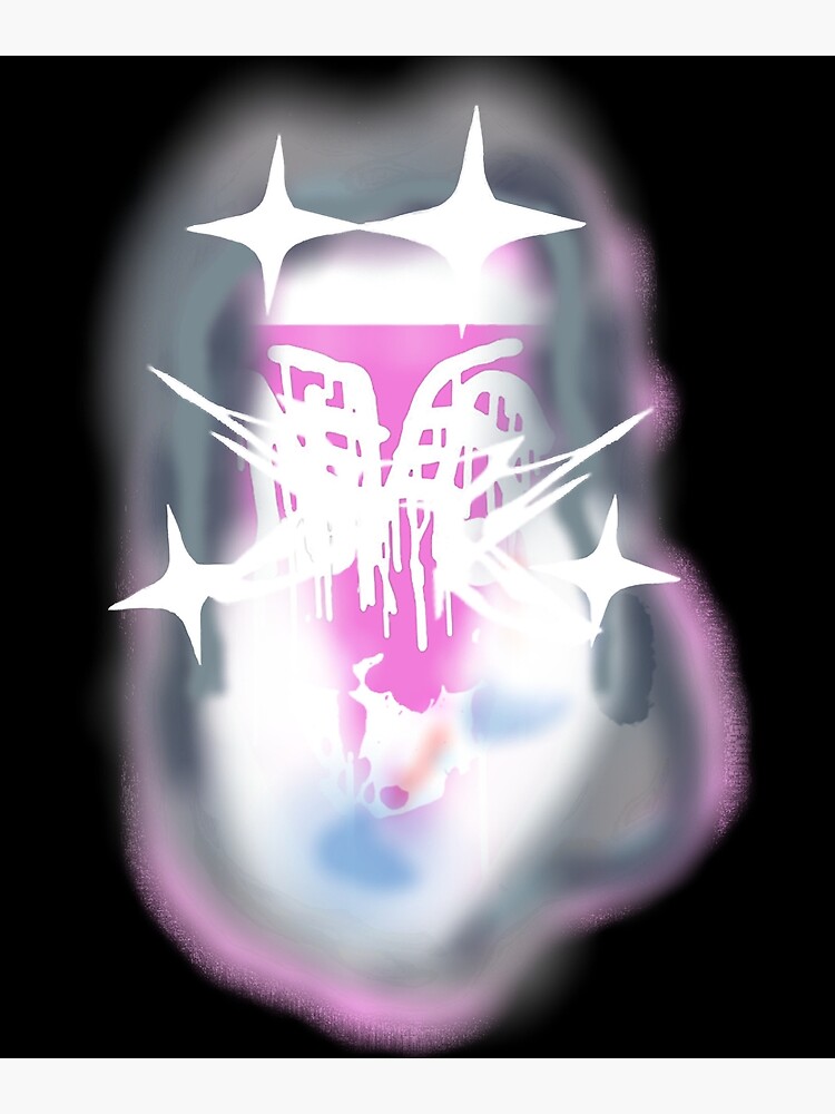 "Bladee Drain Gang IDOL pink white logo" Art Print by theodorealiya ...