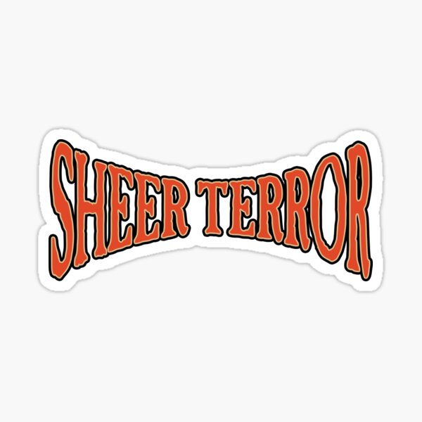 "Sheer Terror Red Logo" Sticker by Hotboycyde | Redbubble